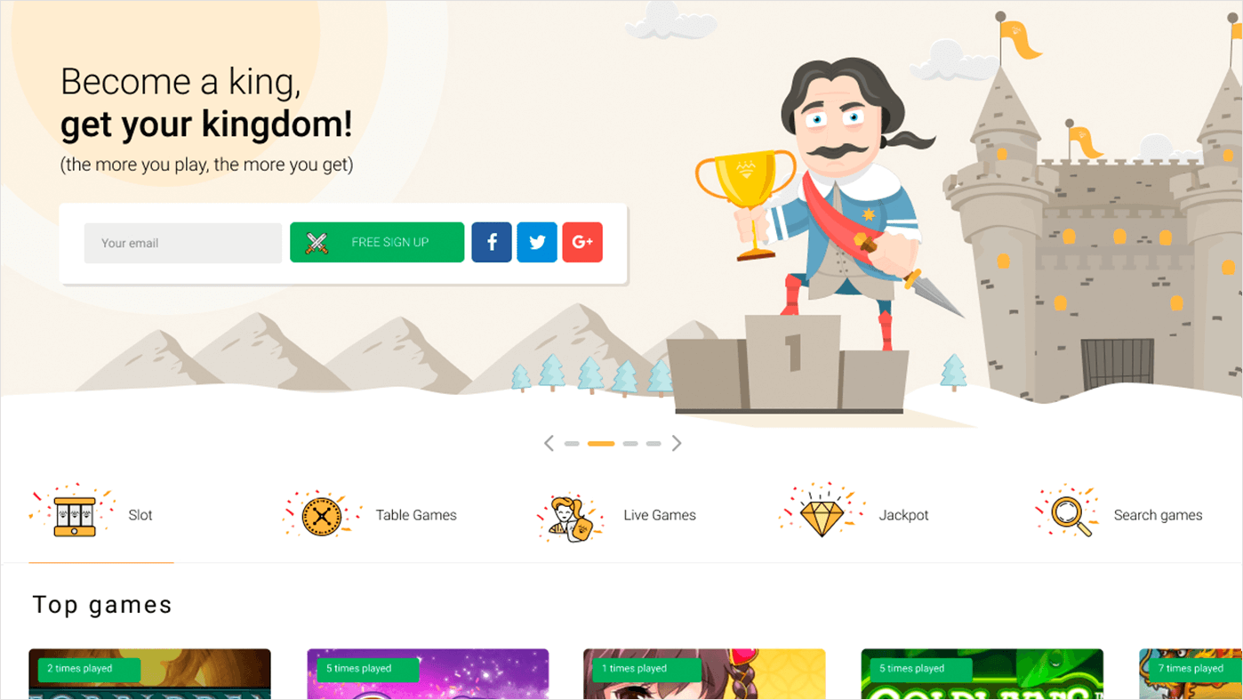 Branding, design and HTML Markup for gambling website